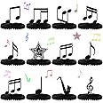 Amazon.com: 12 Pcs Music Notes Honeycomb Centerpieces Music Party ...