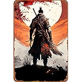 Amazon.com : LIQIXI Japanese Samurai Warrior Poster Retro Metal Sign ...