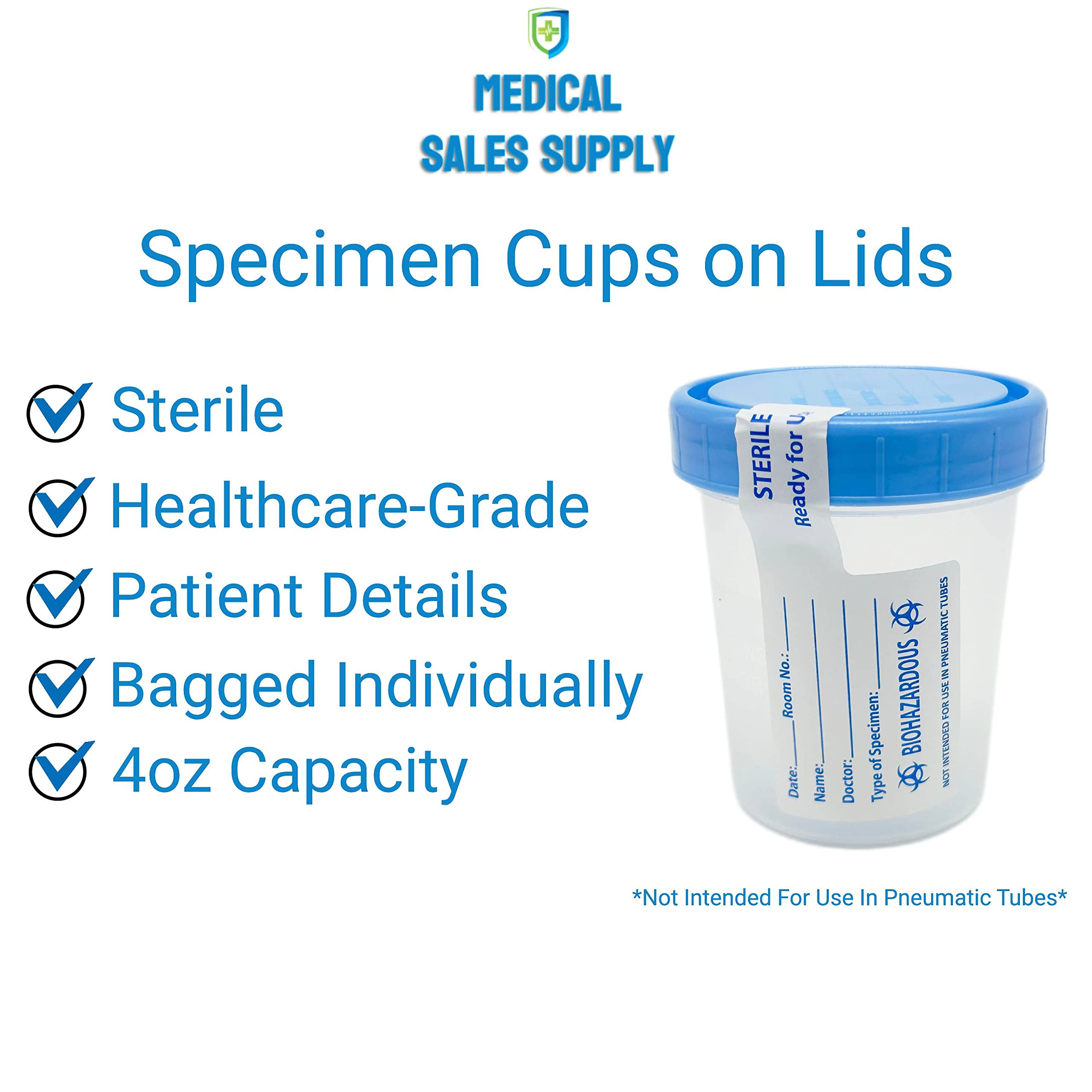 Mua Sterile Specimen Cups with Lids: 4oz Transparent Urine Collection ...