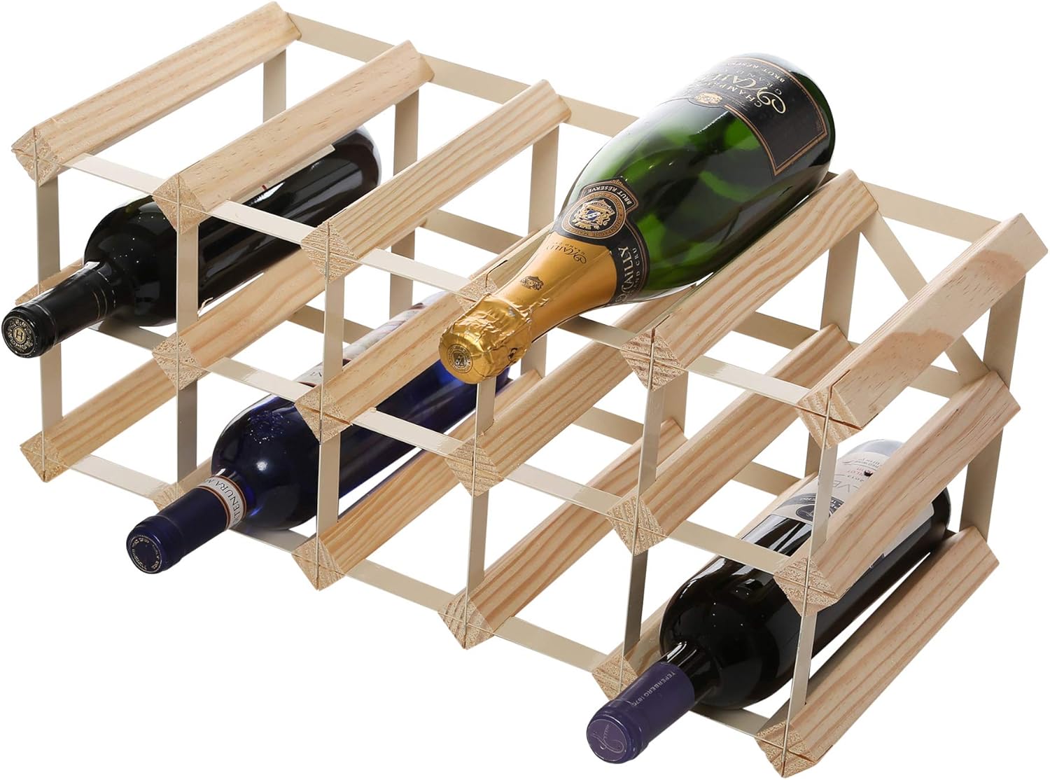 RTA Limited Edition 15 Bottle Premium Traditional Wine Rack-Fully ...