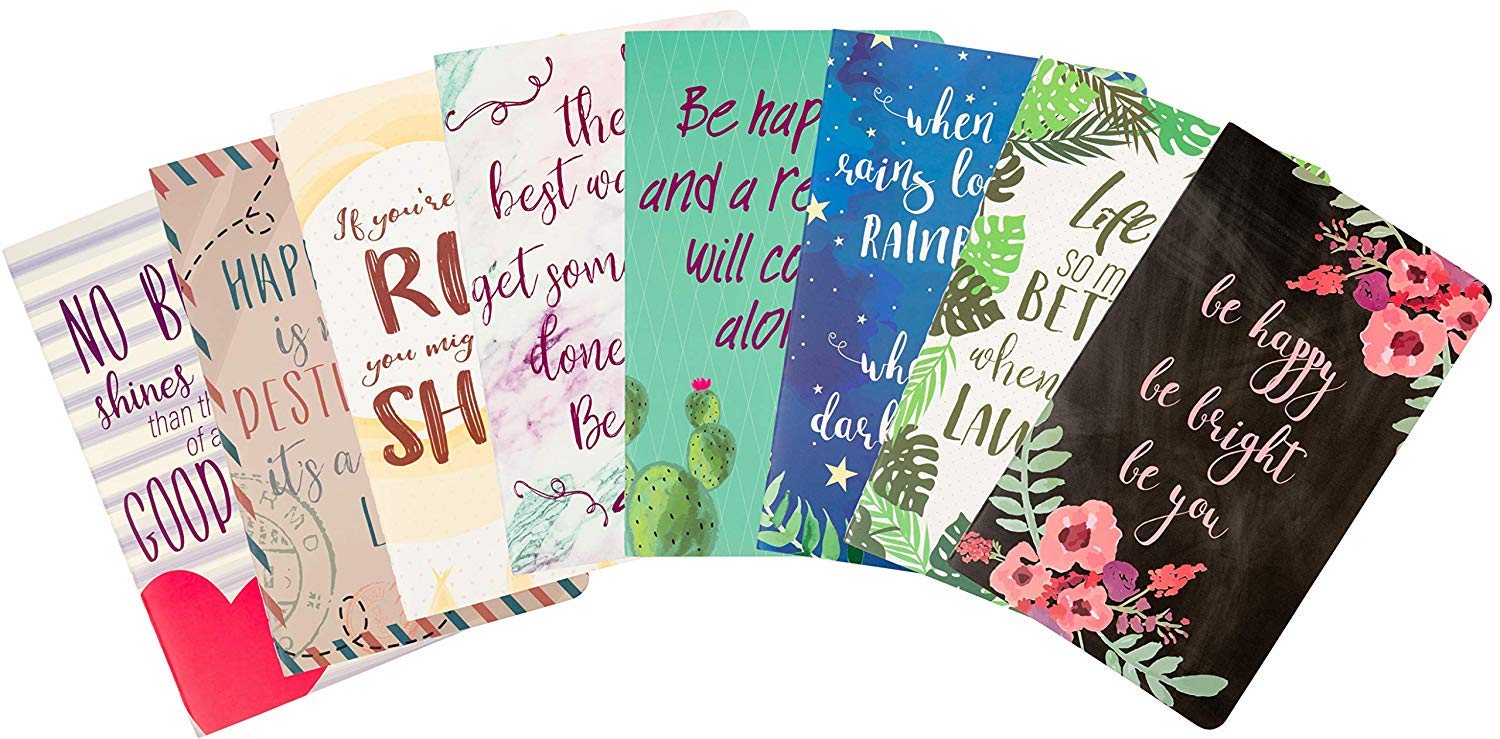 Set of 8 Inspirational Notebooks, 5x8 Bulk Journals with 8 Unique ...