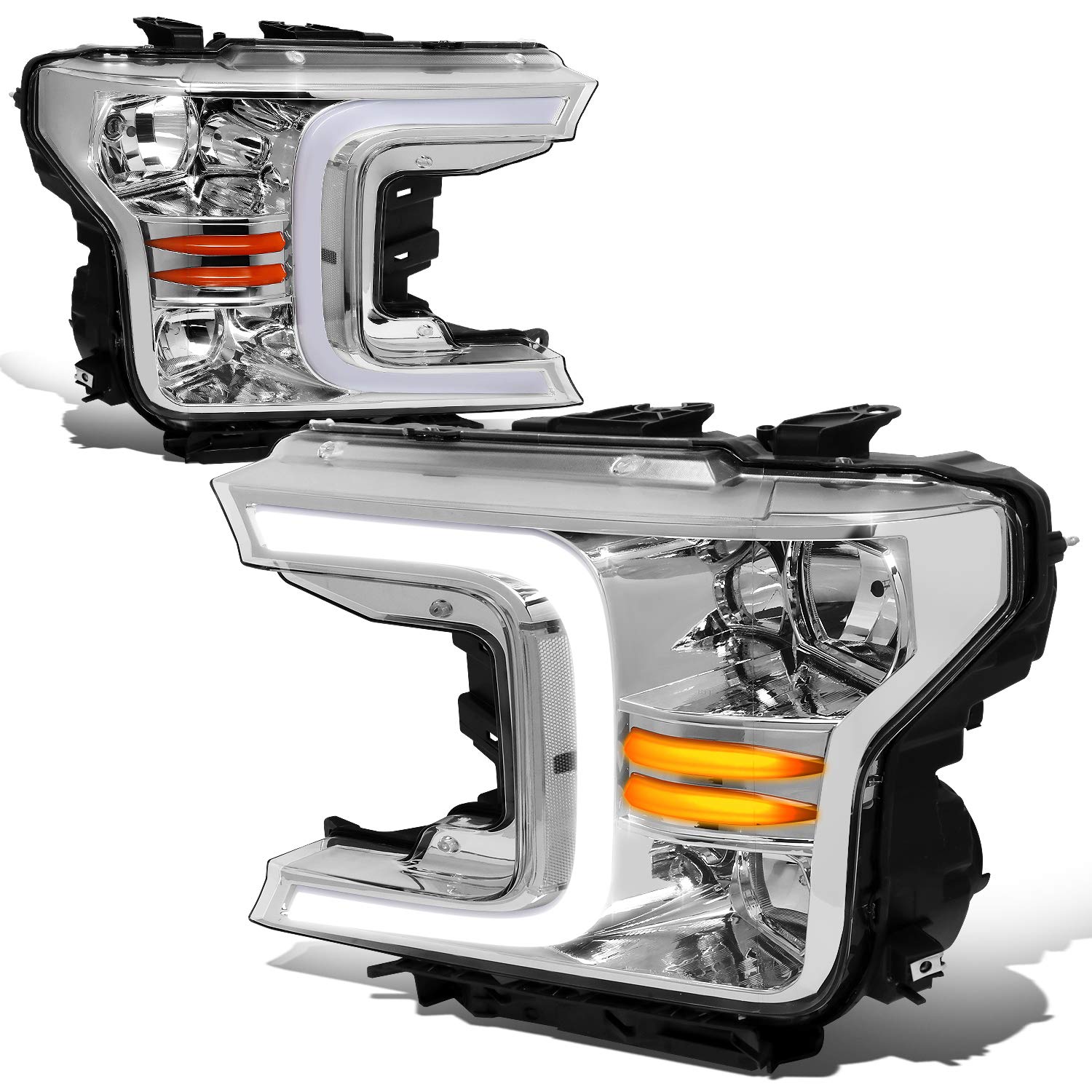 Auto Dynasty 3D LED DRL Headlights Assembly with Sequential Amber LED ...