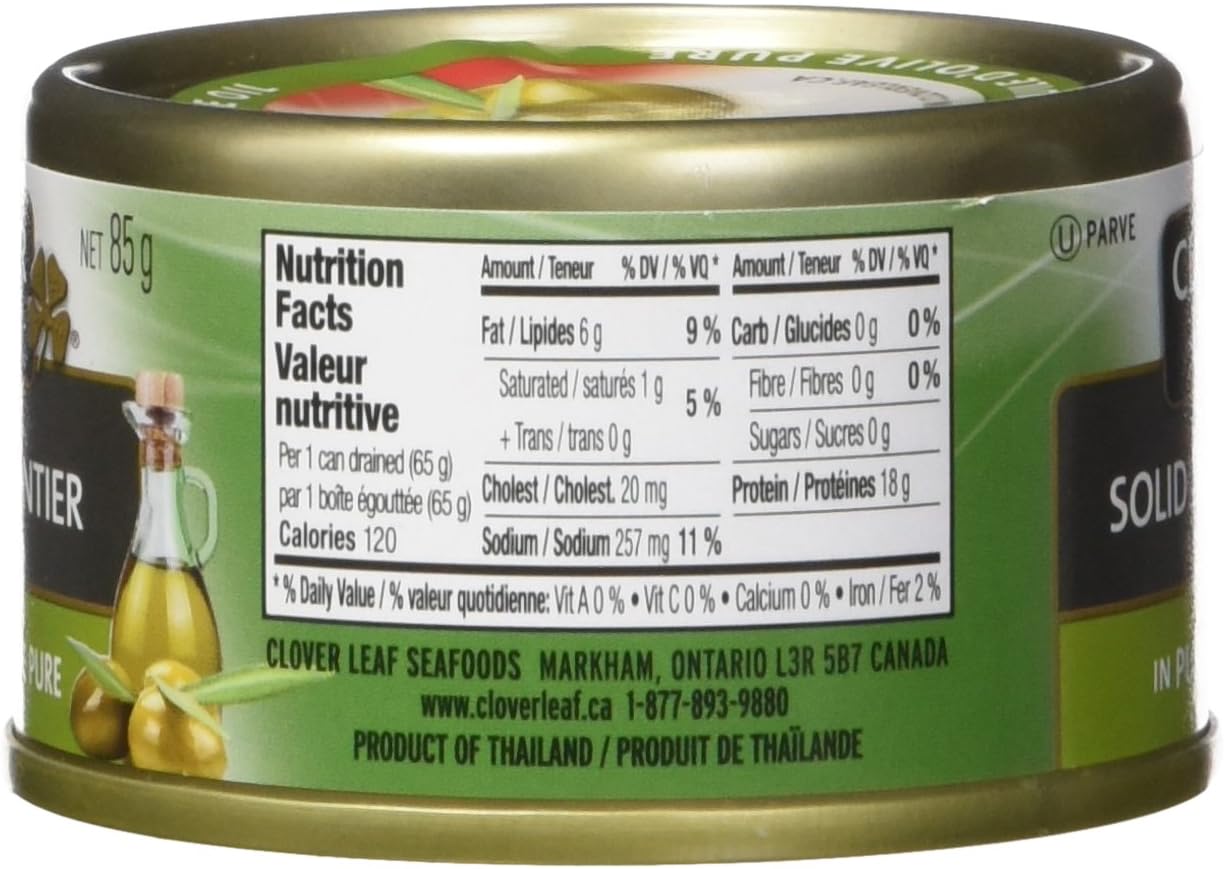 [Amazon.ca] Clover Leaf Solid Light Tuna in Pure Olive Oil, 24 count ...