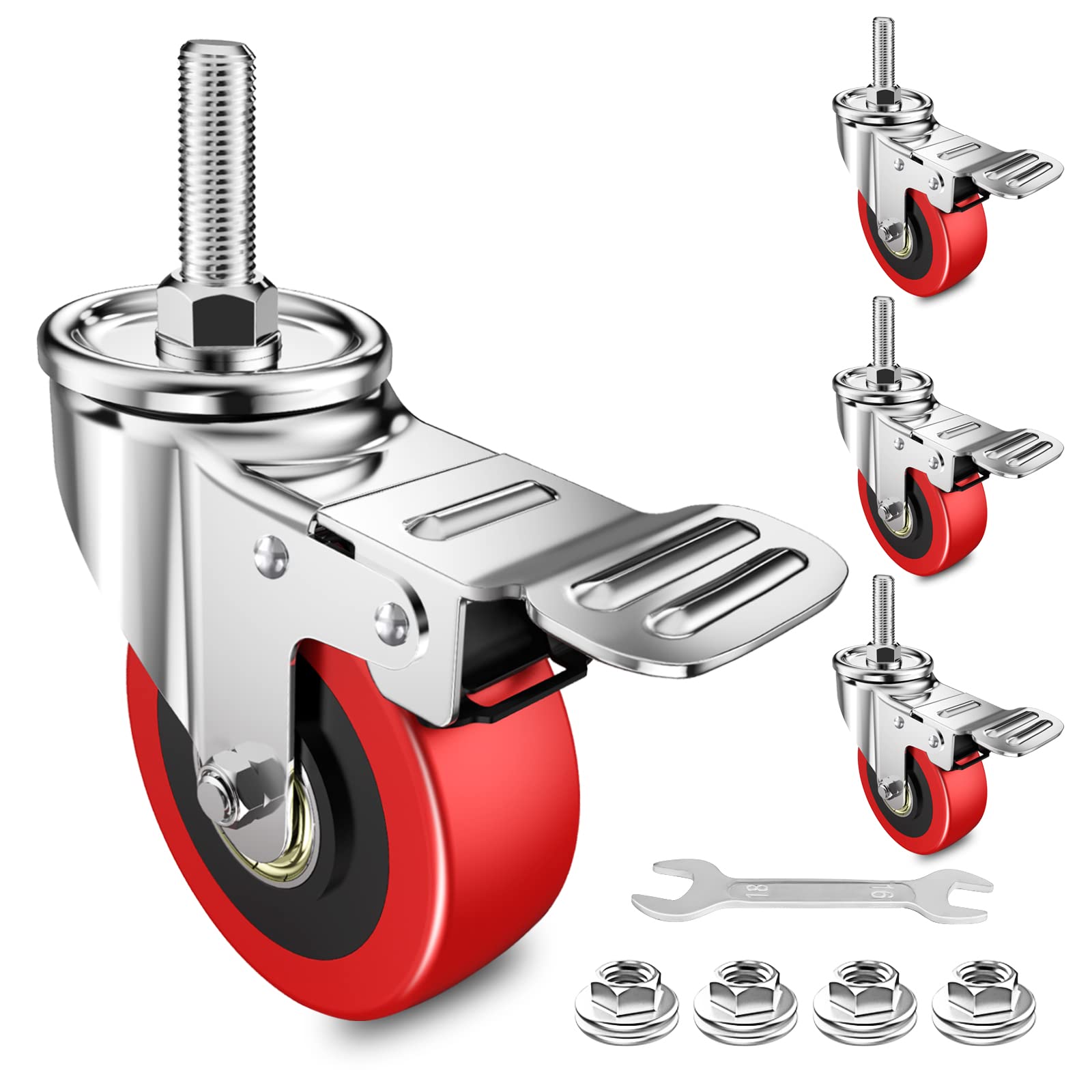 Mua HomeGoGo 50mm Swivel Castors with Double Safety Lock Heavy Duty ...