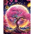 Amazon.com: obterie Tree of Life Paint by Numbers Kit for Adults Beginner Tree Oil Painting Kit ...