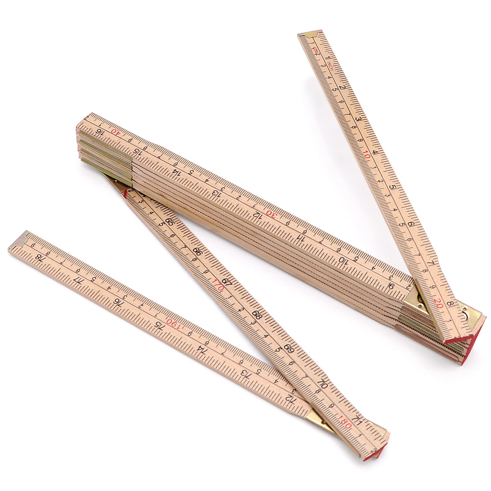 Mua Wood Folding Rule, 6.5FT 2M Foldable Ruler with Inch and Metric ...