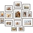 Amazon.com - Giftgarden 14 Pack Brown Picture Frames with Mat for ...