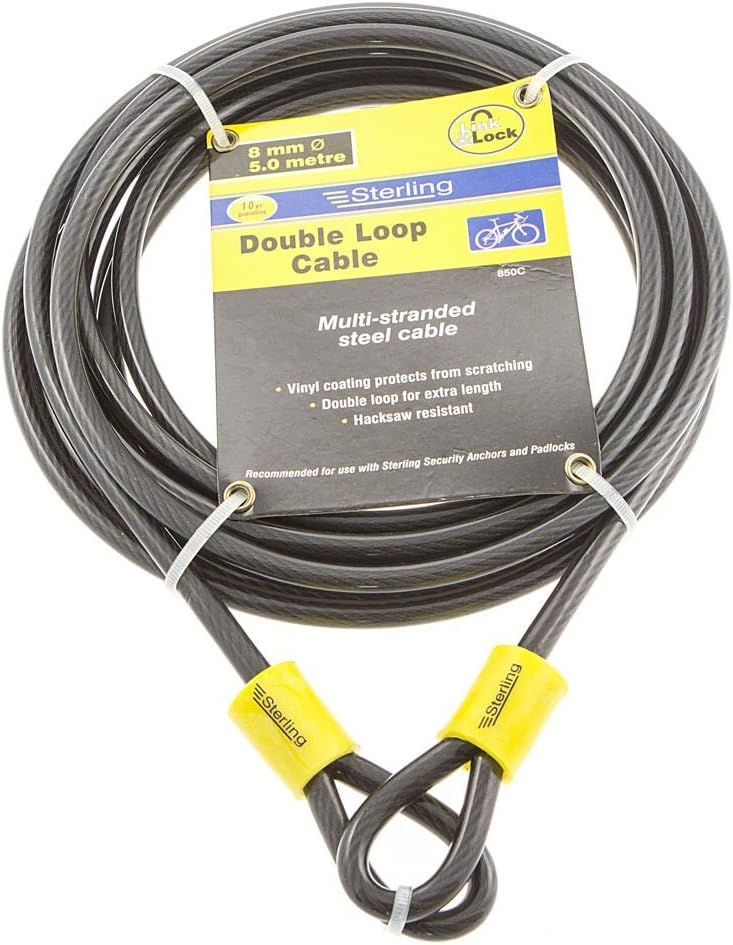 Sterling 850C 8mm x 5m Double Loop Vinyl Coated Multi-Stranded Braided ...