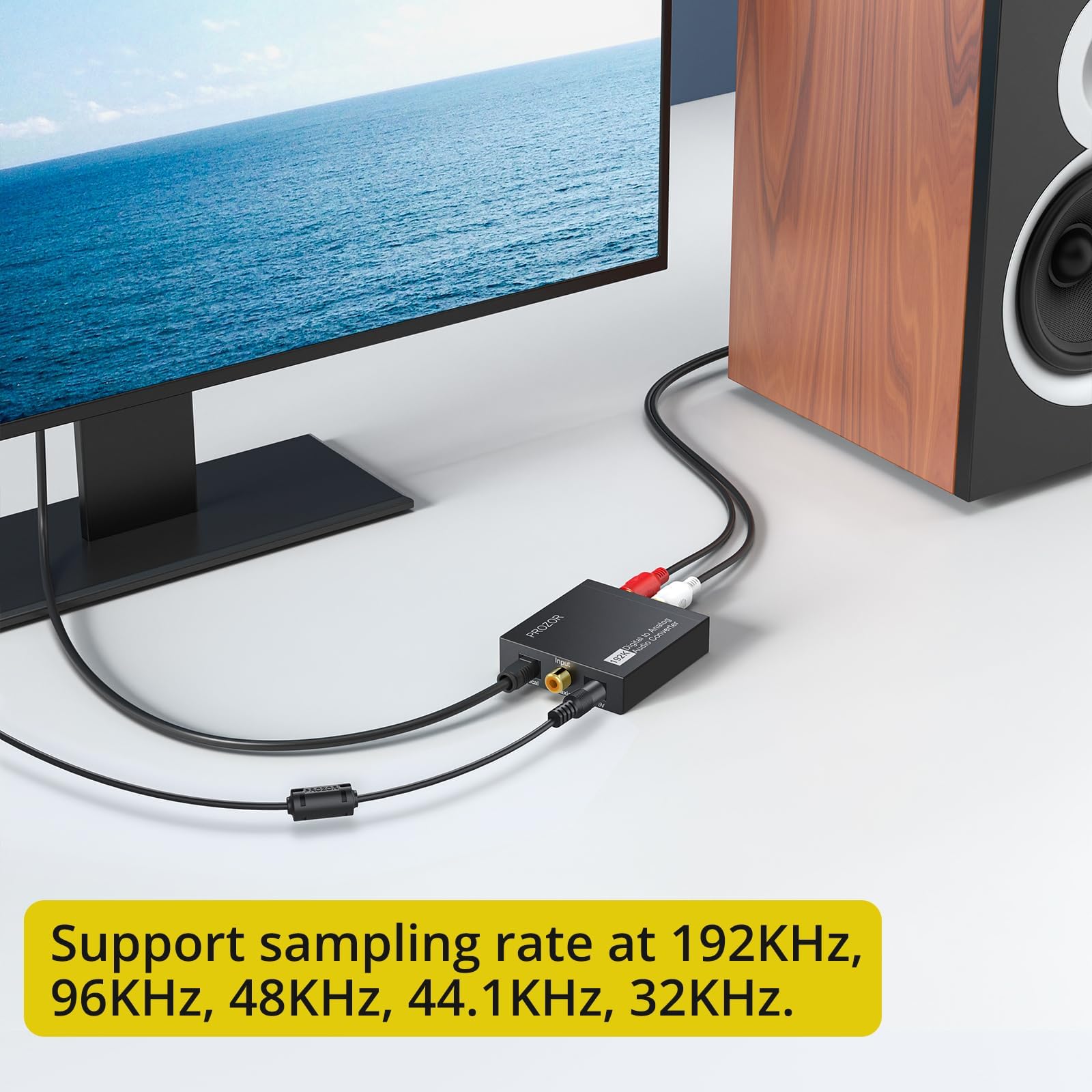 Mua PROZOR 192KHz Digital to Analog Audio Converter DAC Digital SPDIF Optical to Analog L/R RCA ...