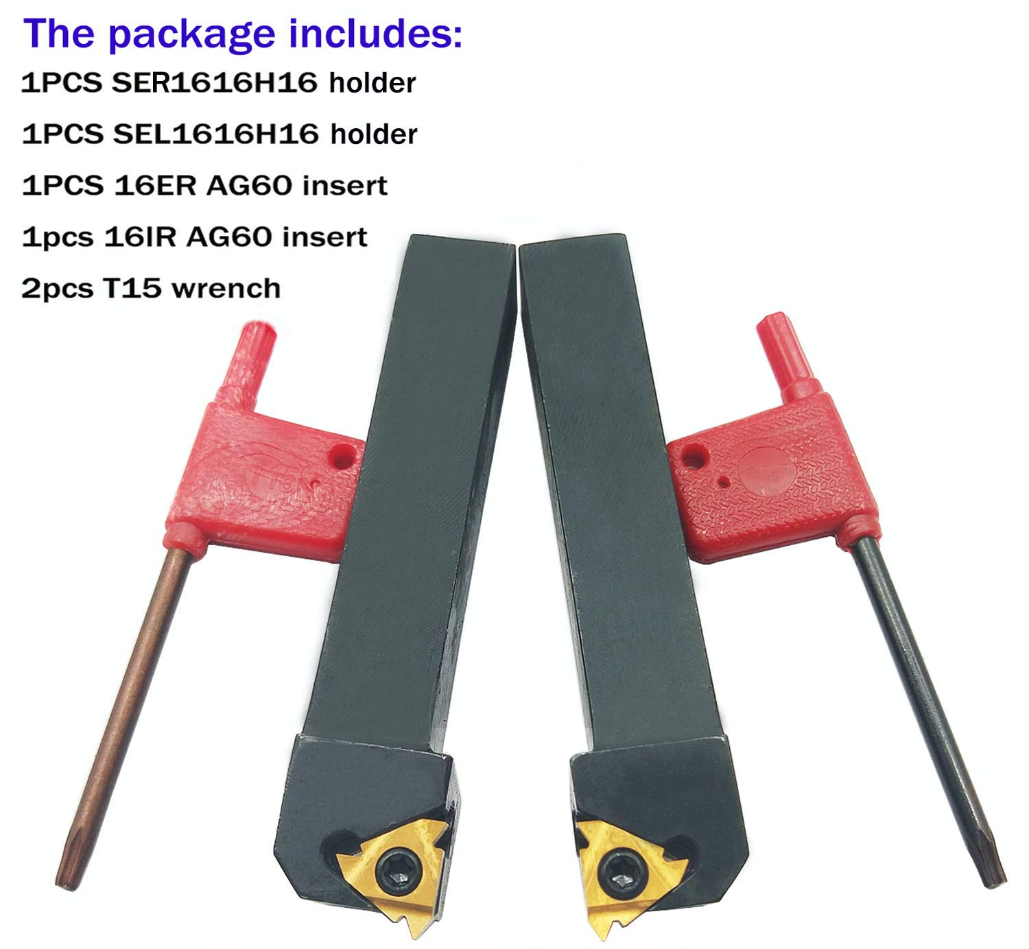 10pcs 16ER 1.5 ISO SMX30 16ER1.5 ISO threading inserts Carbide ...