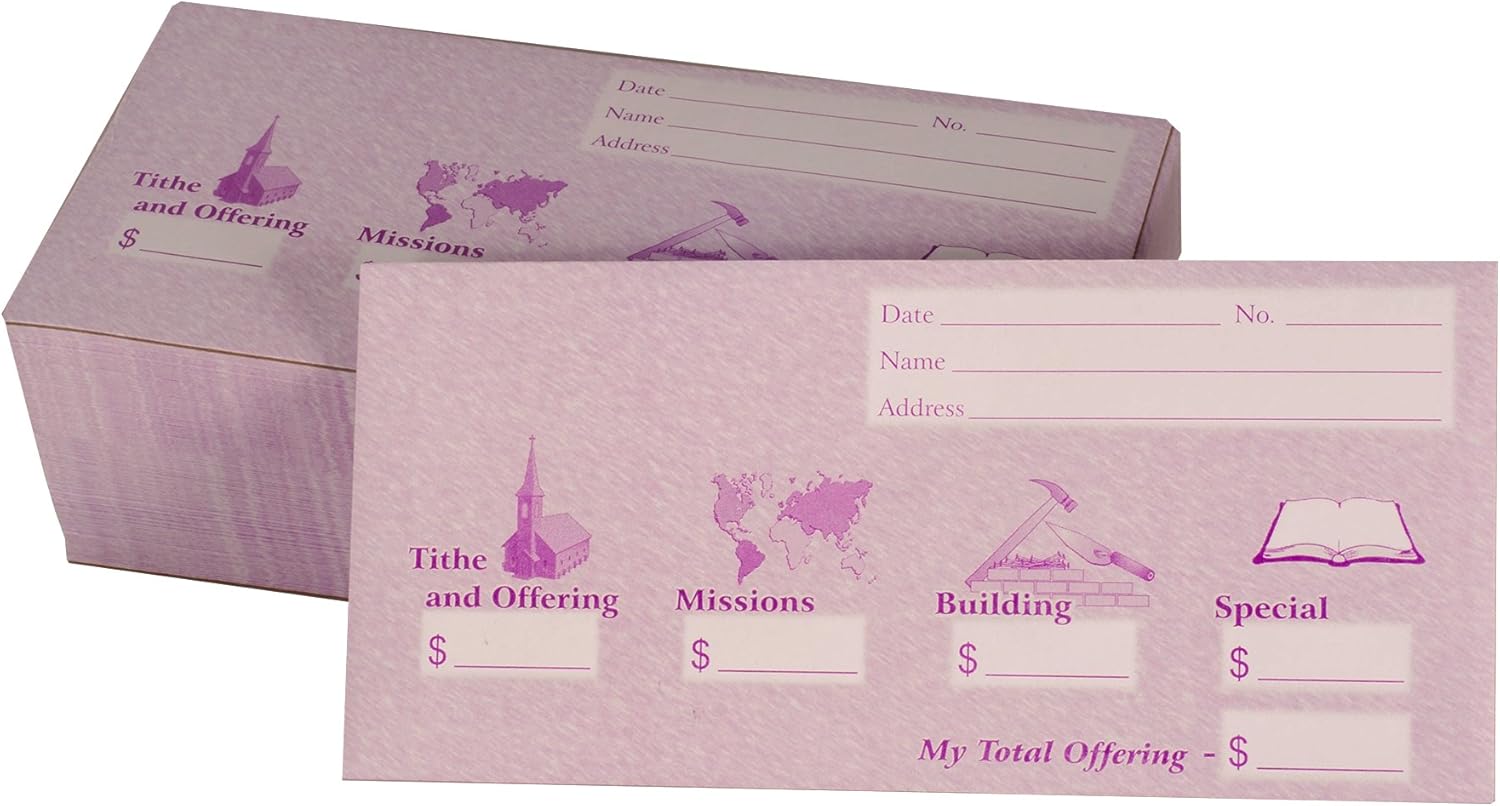 Amazon.com : Church Offering/Tithe Donation Envelopes, Friendly Welcome ...