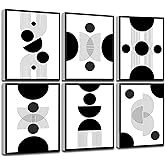 Amazon.com: Set 12 Boho Wall Art Black And White Art Prints - Abstract Wall Art, Midcentury ...