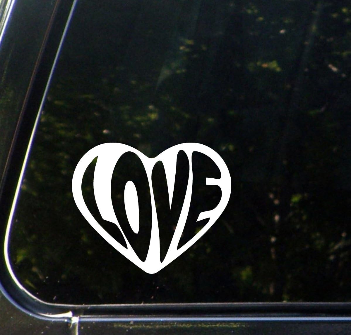 Amazon.com: LOVE Heart - Car Vinyl Decal Sticker (4"w x 3.5"h) (White ...