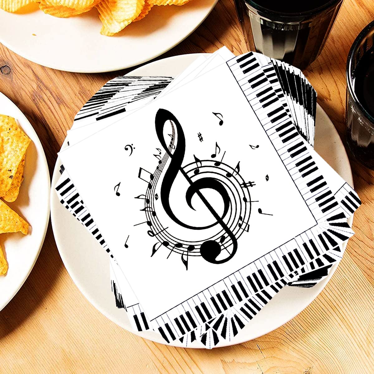 Mua 40Pcs Musical Notes Napkins Music Notes Party Supplie Disposable ...