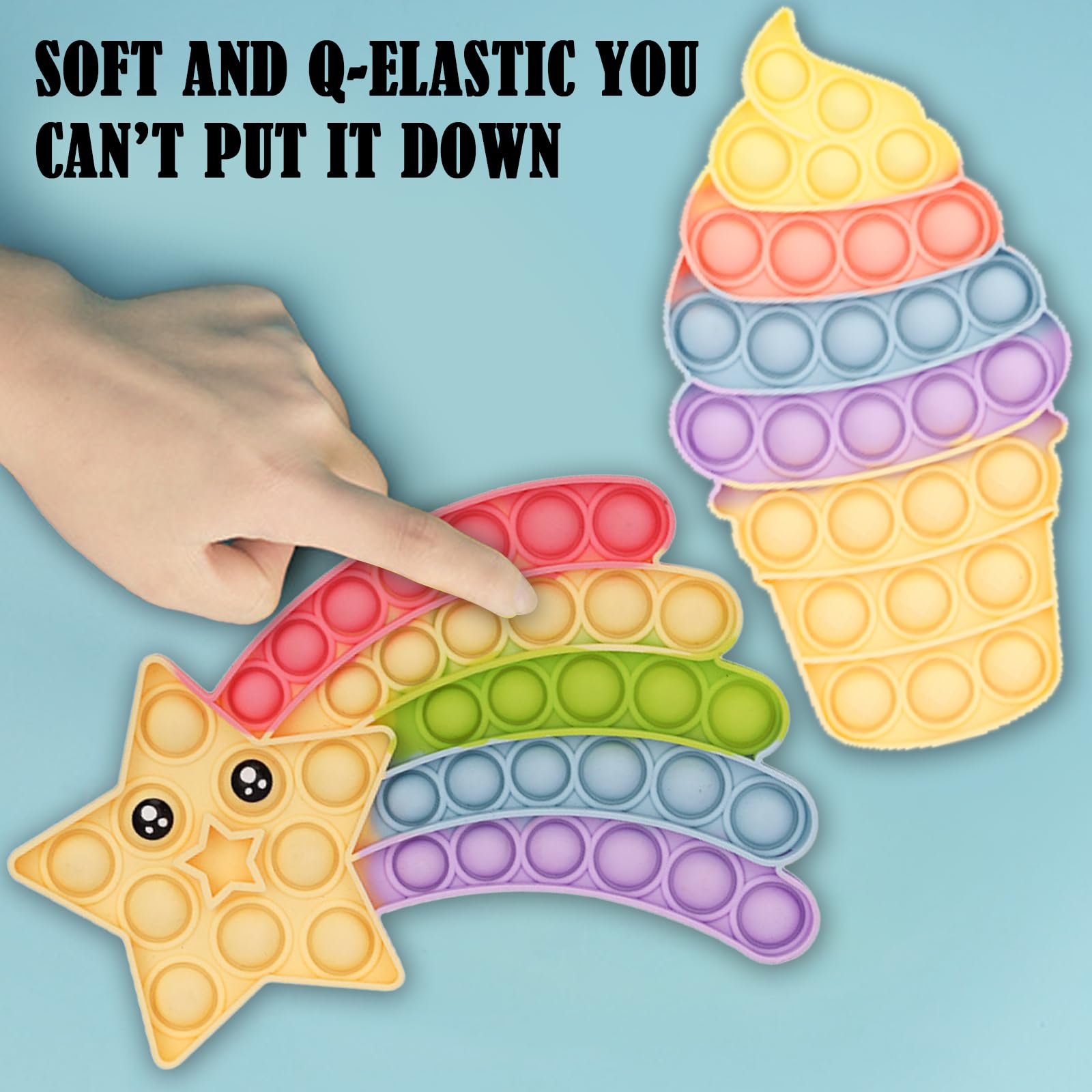 Mua 2PCS Fidget Toy, Push Pop Fidget Toy, Bubble Poppet Fidget Toy ...