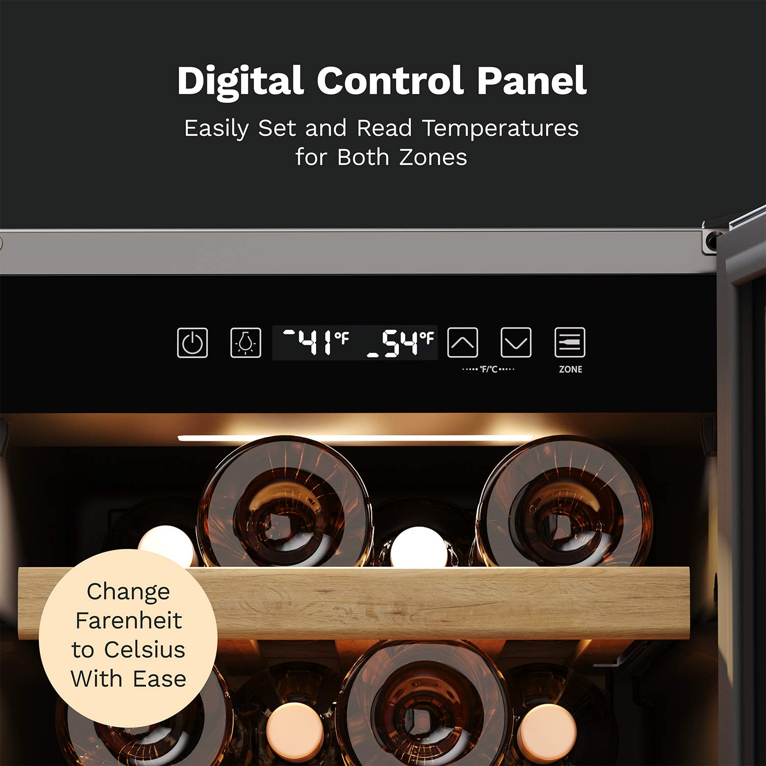 Mua hOmeLabs 25 Bottles High-End Wine Cooler - Standalone Dual-Zone ...
