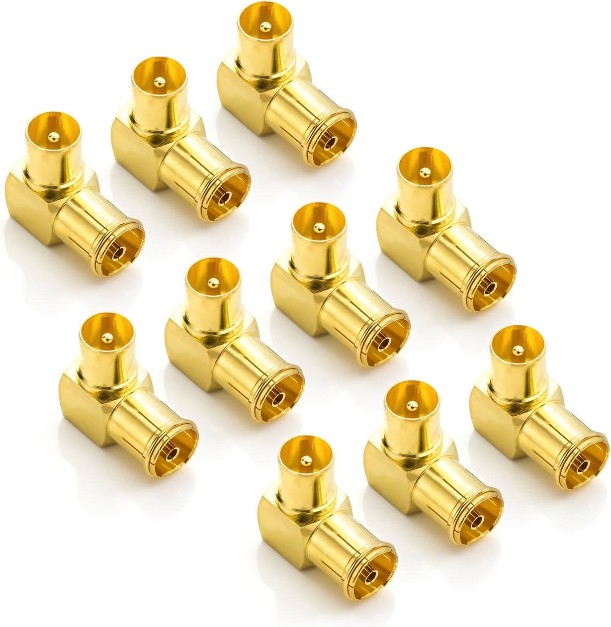 deleyCON 90° IEC Winkeladapter Winkelstecker Set: Amazon.de: Elektronik