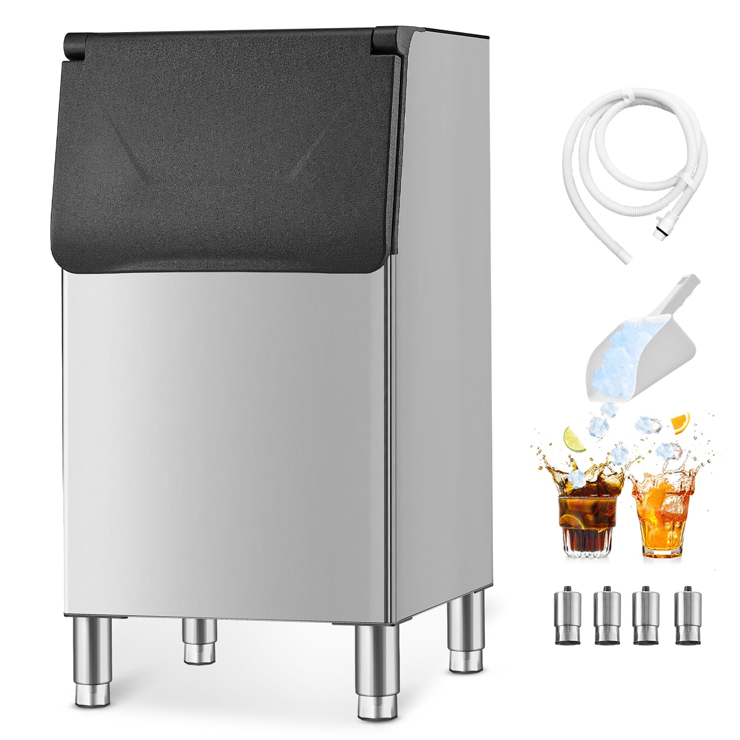 VEVOR Commercial Ice Maker Storage Bin, 300 LBS Capacity Ice-Bin ...