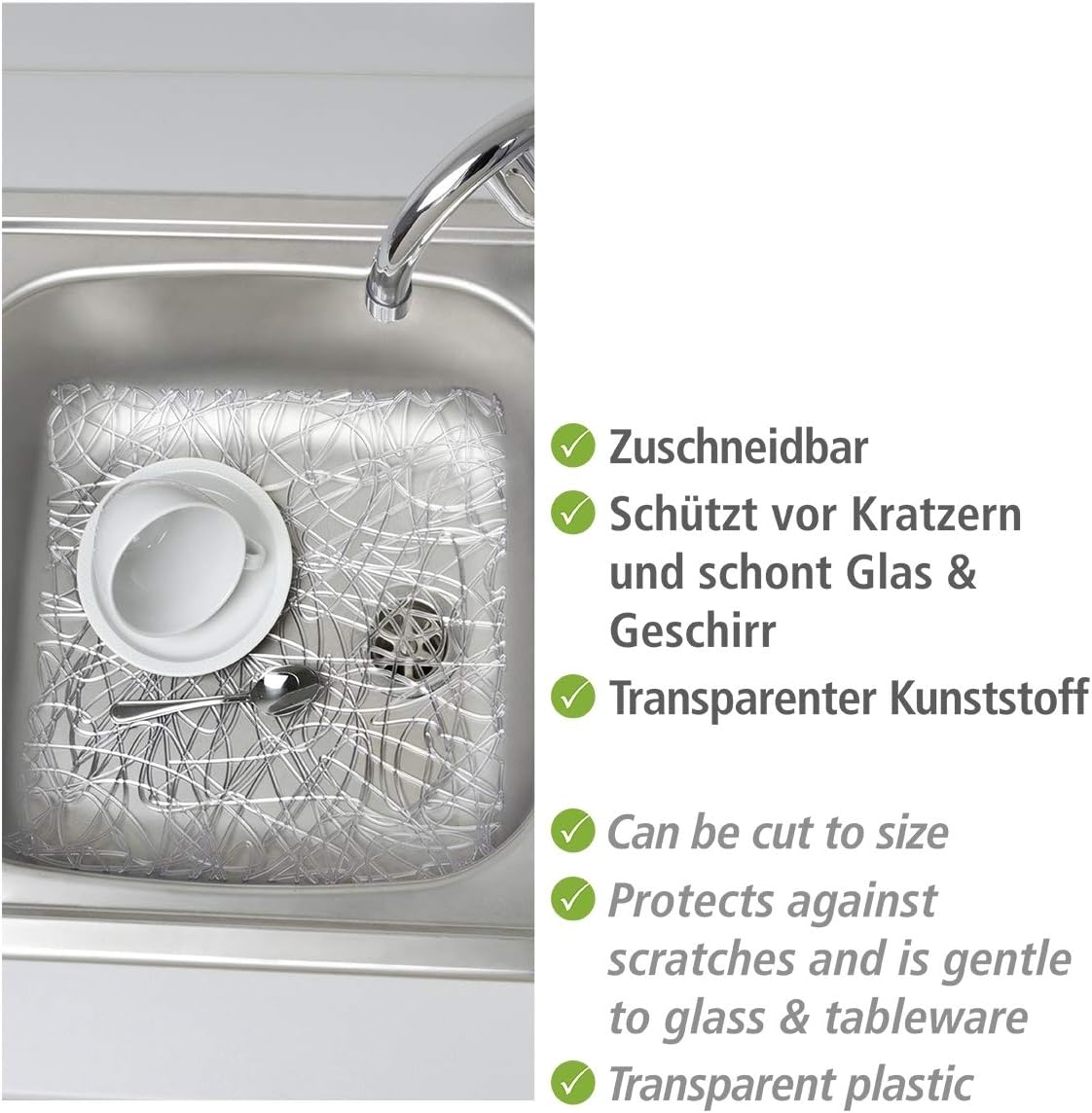 Wenko “Cross Sink Mat, Transparent – BigaMart