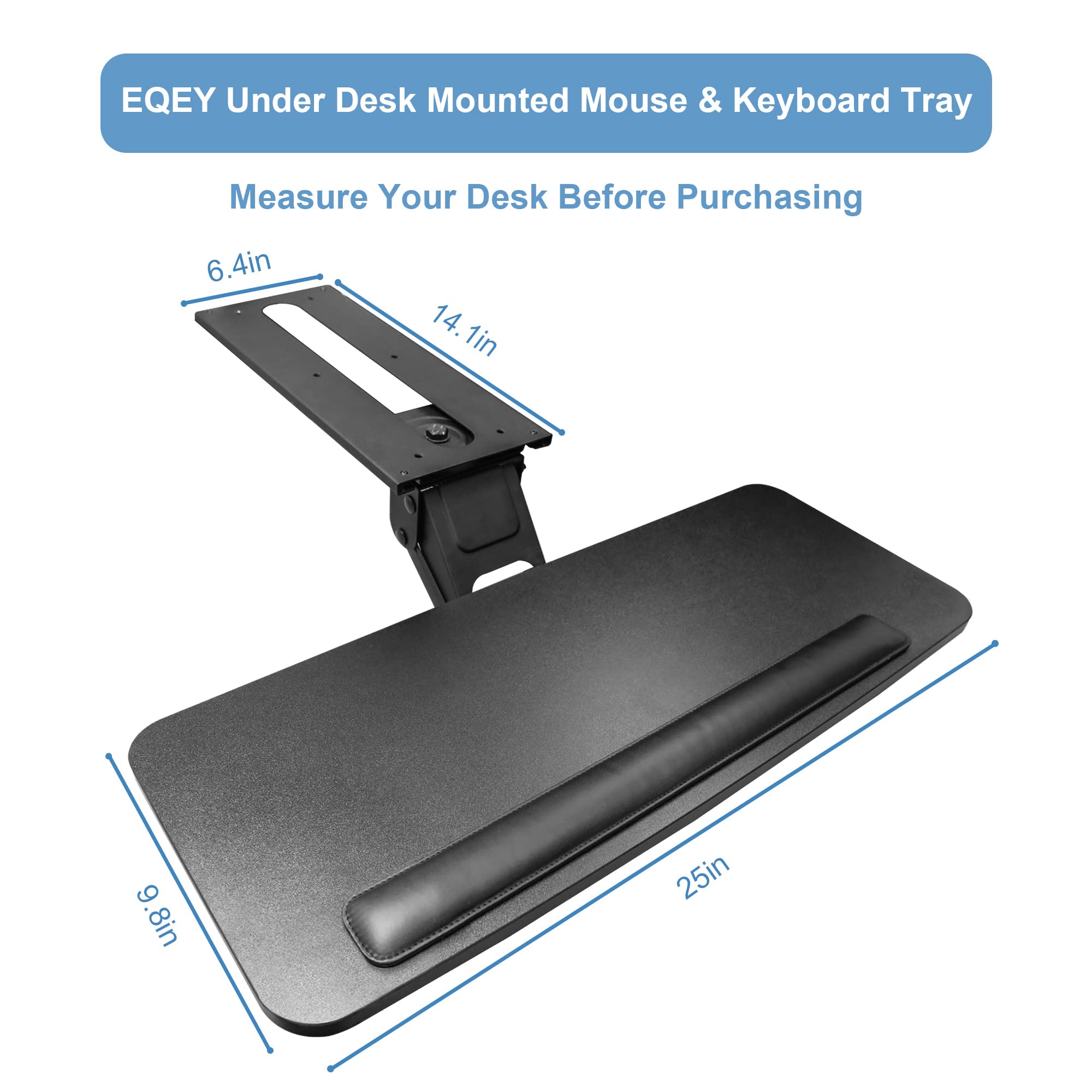 Mua EQEY Keyboard Tray Under Desk, 360° Adjustable Ergonomic Under Desk ...