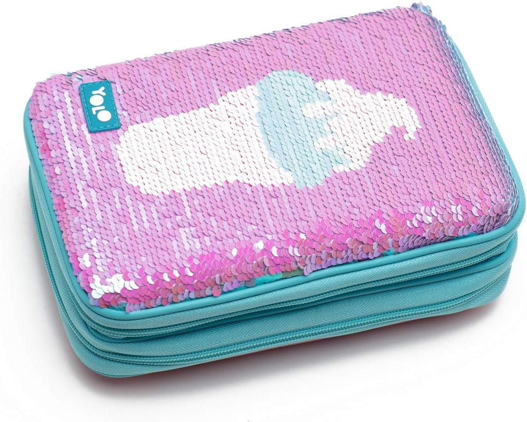 YOLO Double Decker Hard Top Pencil Case. Large Multi-Compartment ...