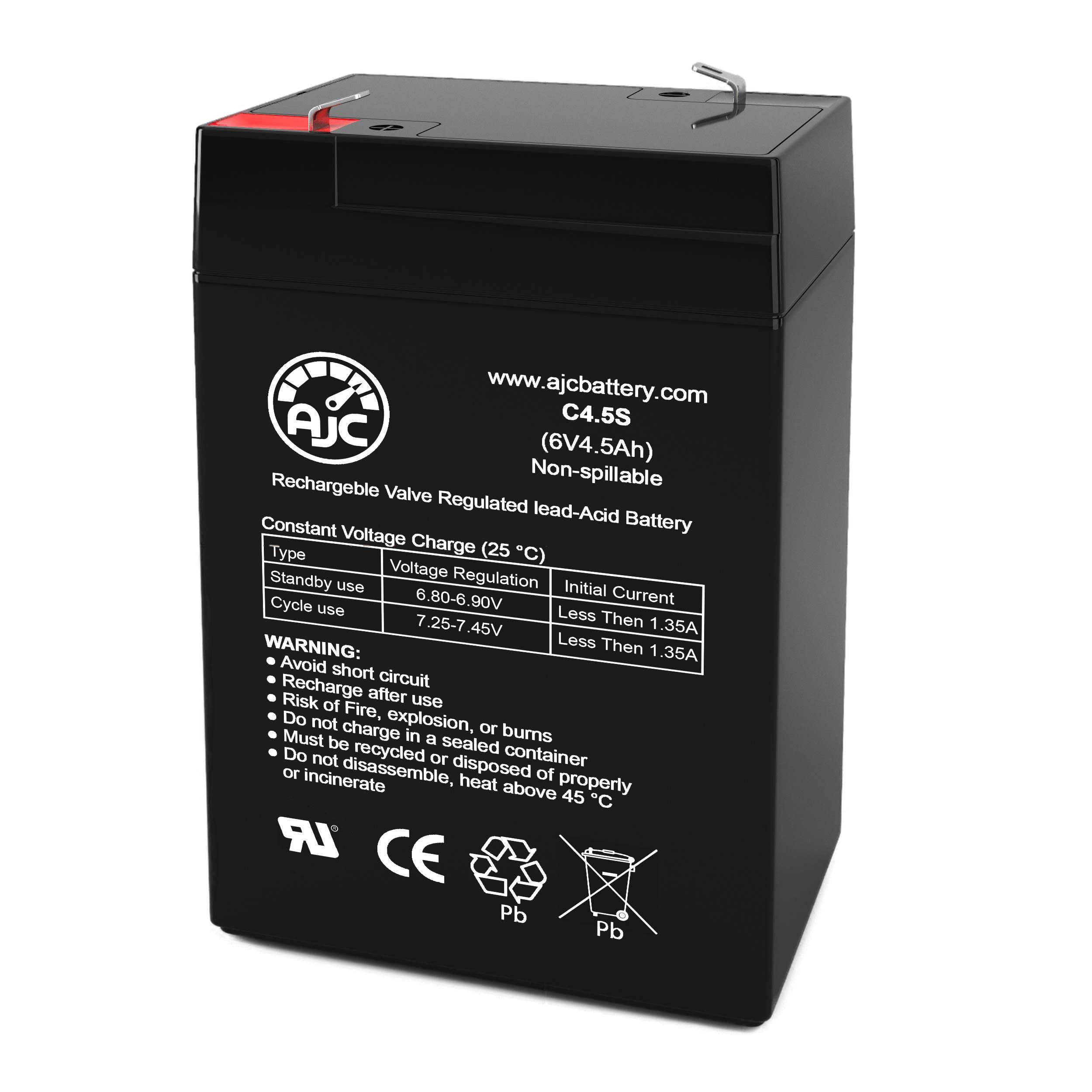 AJC Battery Compatible With Ritar RT645 6V 4.5Ah Sealed Lead Acid ...