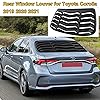 Rear Window Louver for Toyota Corolla 2019 2020 2021 ABS Matte Black ...