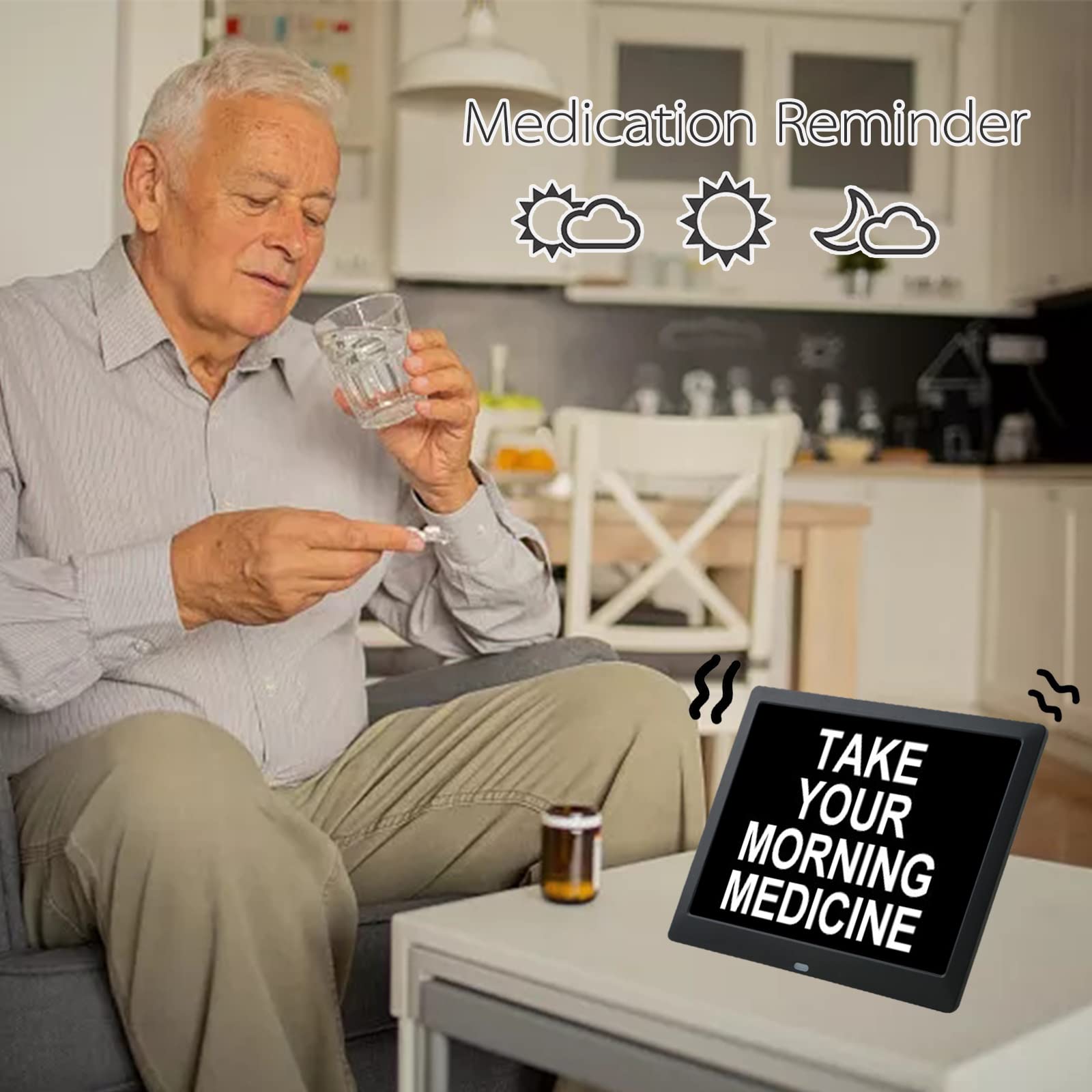 Mua Digital Day Calendar Clocks for Seniors,3 Medication Reminder Large ...