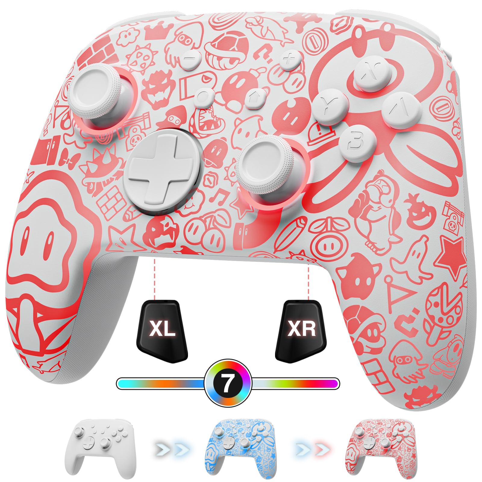 Mua PALPOW [Luminous Pattern] Firefly Switch Pro Controller Wireless Compatible with Switch/OLED ...