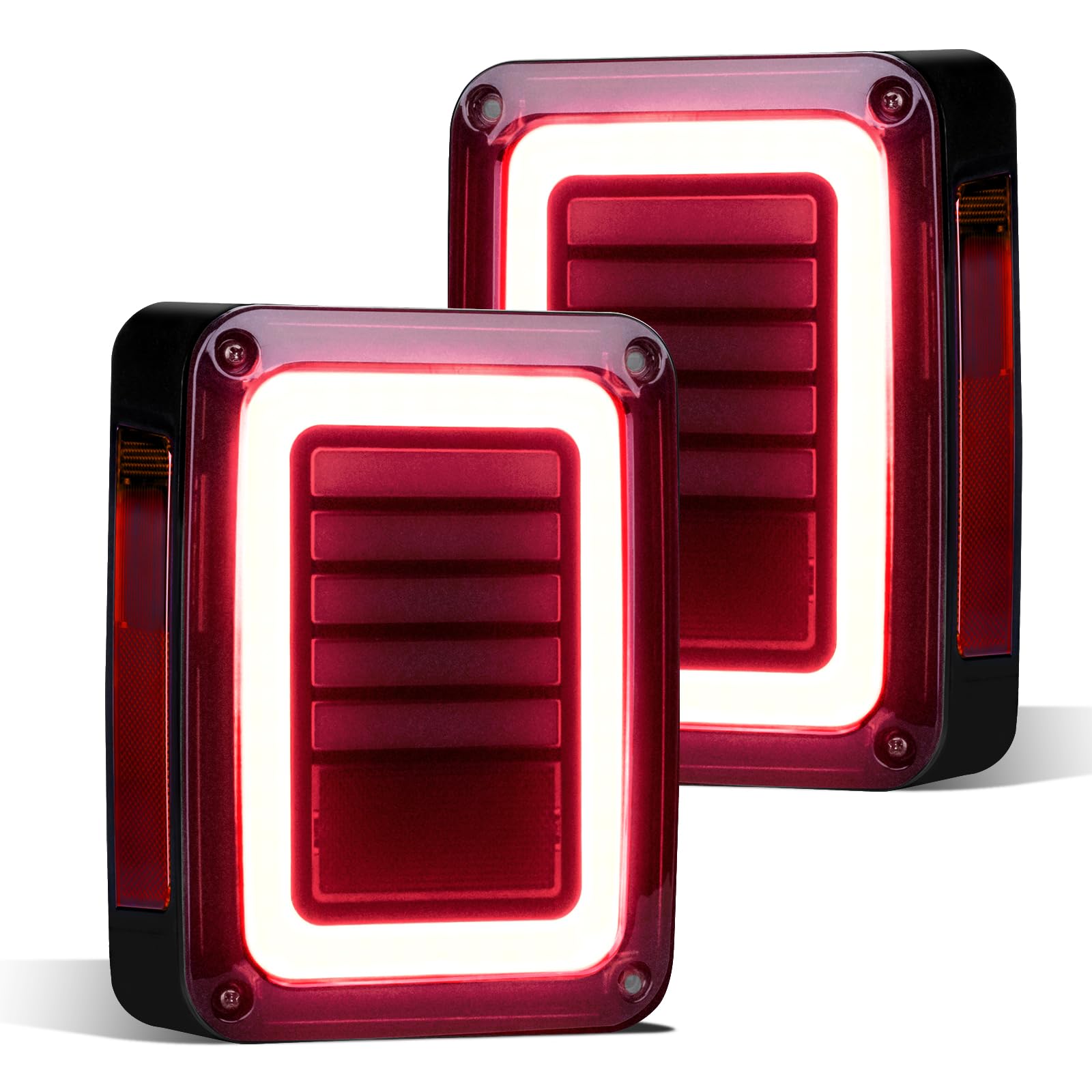 FIERYRED Upgraded LED JK Tail Lights Compatible with 2007-2018 Jeep ...