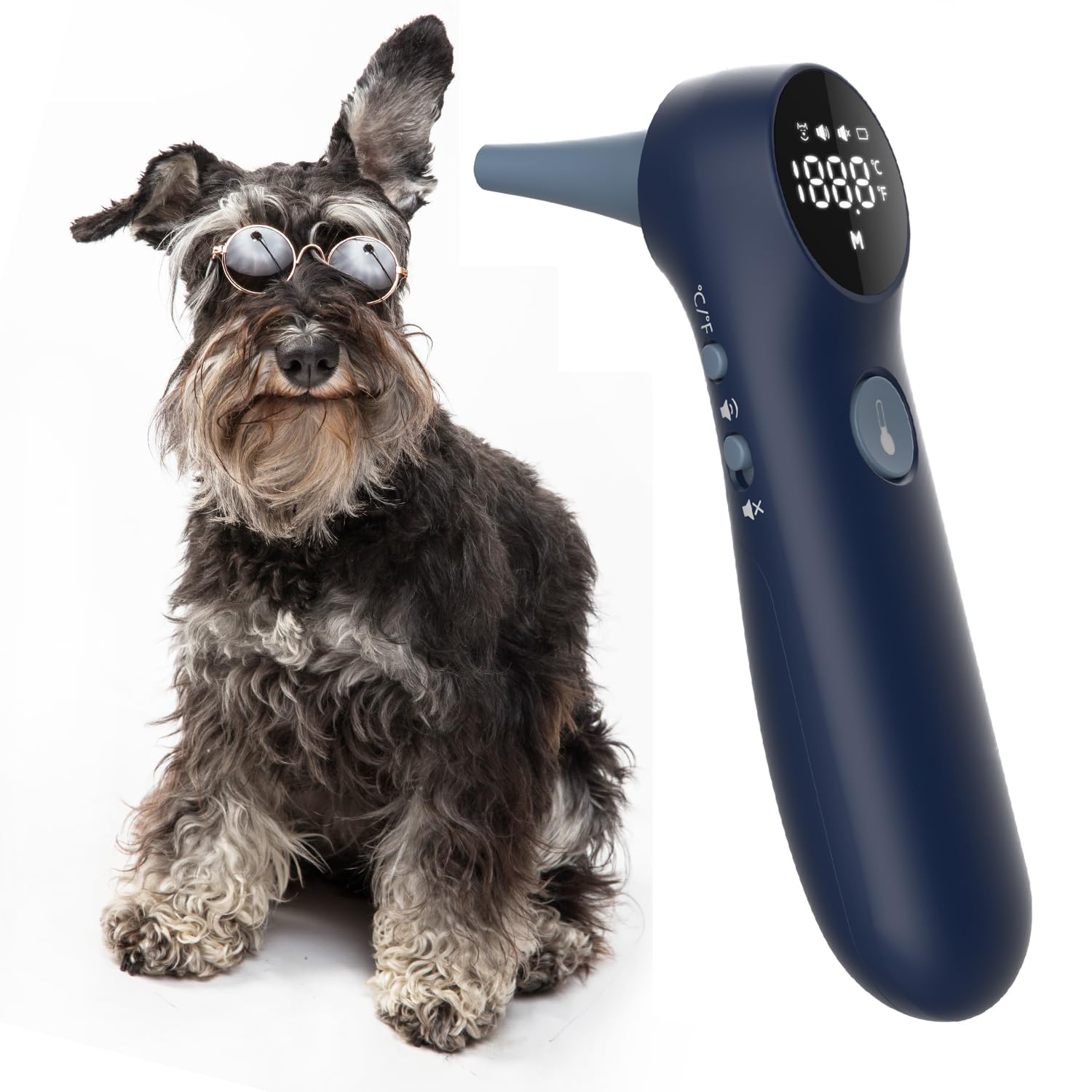 Non-Contact Dog Ear Thermometer - Rapid Measurement - Includes 20 Pet ...