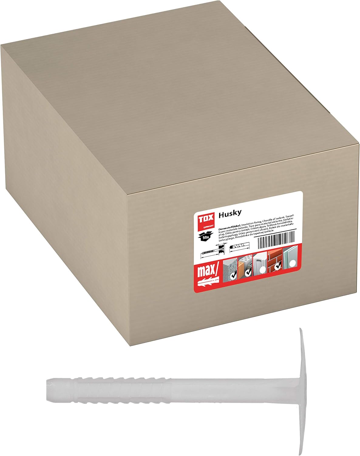 TOX insulation dowels Husky 8 x 120 mm, 50 pieces, 02210245 – BigaMart