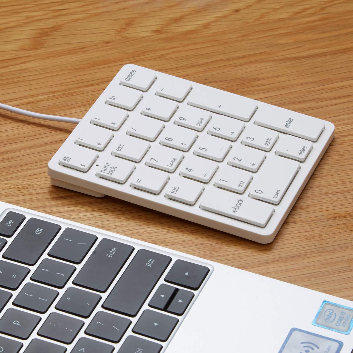 Mua Qisan Numeric Keypad Wired Numpad Keyboard 26 Keys Mini Slim ...