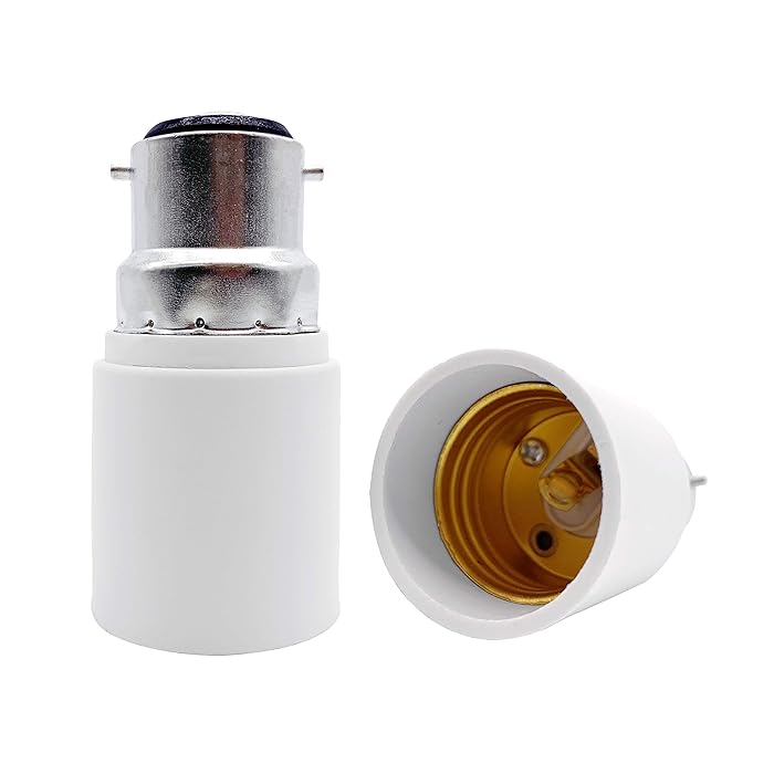 Buy YAYZA! 2-Pack B22 to E26 E27 Bulb Base Adapter, Bayonet Cap to ...