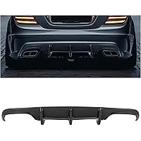 Amazon.com: KUAFU Rear Bumper Diffuser Compatible with 2008-2011 Mercedes Benz W204 C180 C200 ...