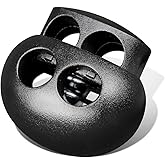 Amazon.com: TIHOOD 100PCS Plastic Cord Lock End Toggle Double Hole ...