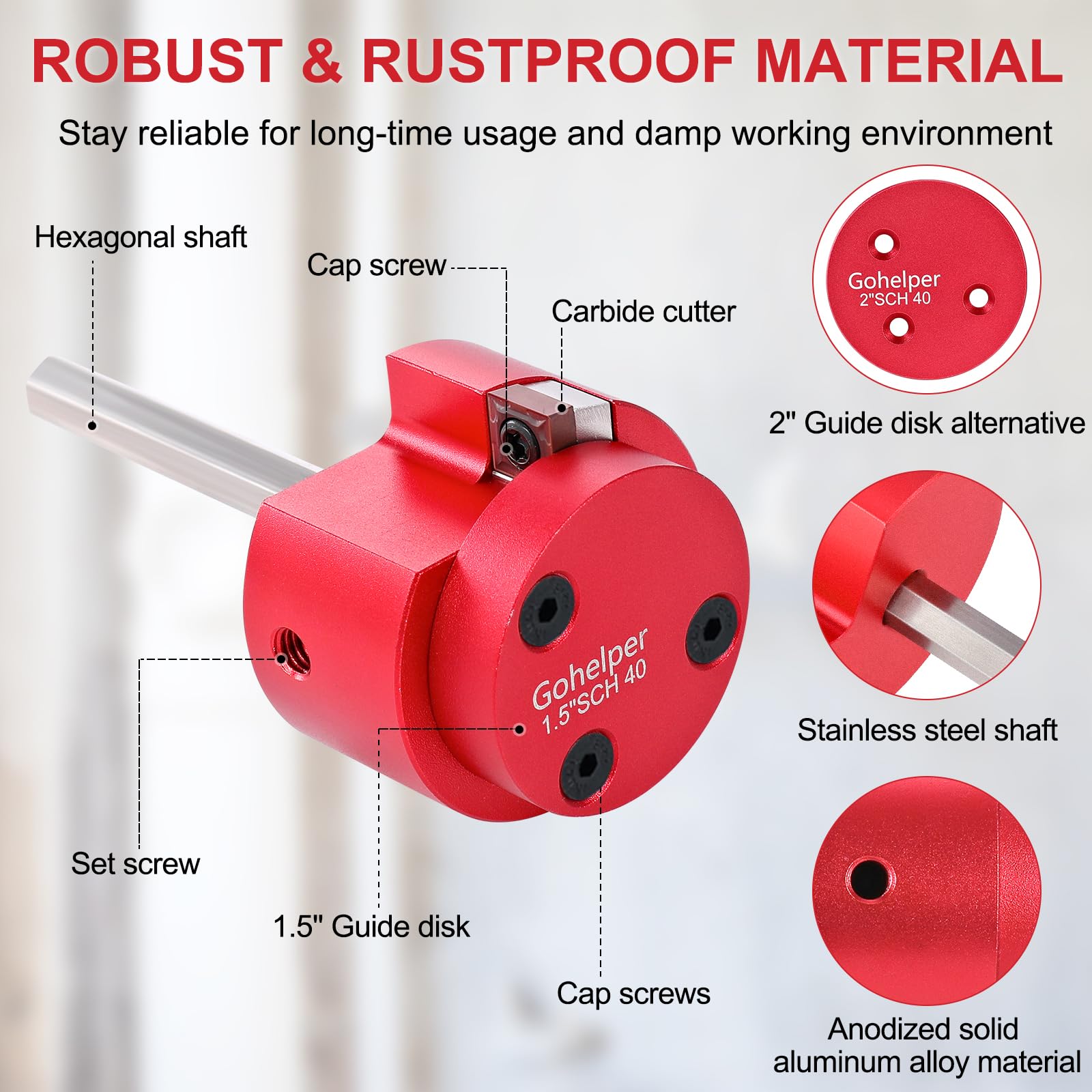 Mua PVC Fitting Saver with 1-½-Inch and 2 Inch Head Aluminum, PVC Pipe Reamer, PVC Socket Saver ...