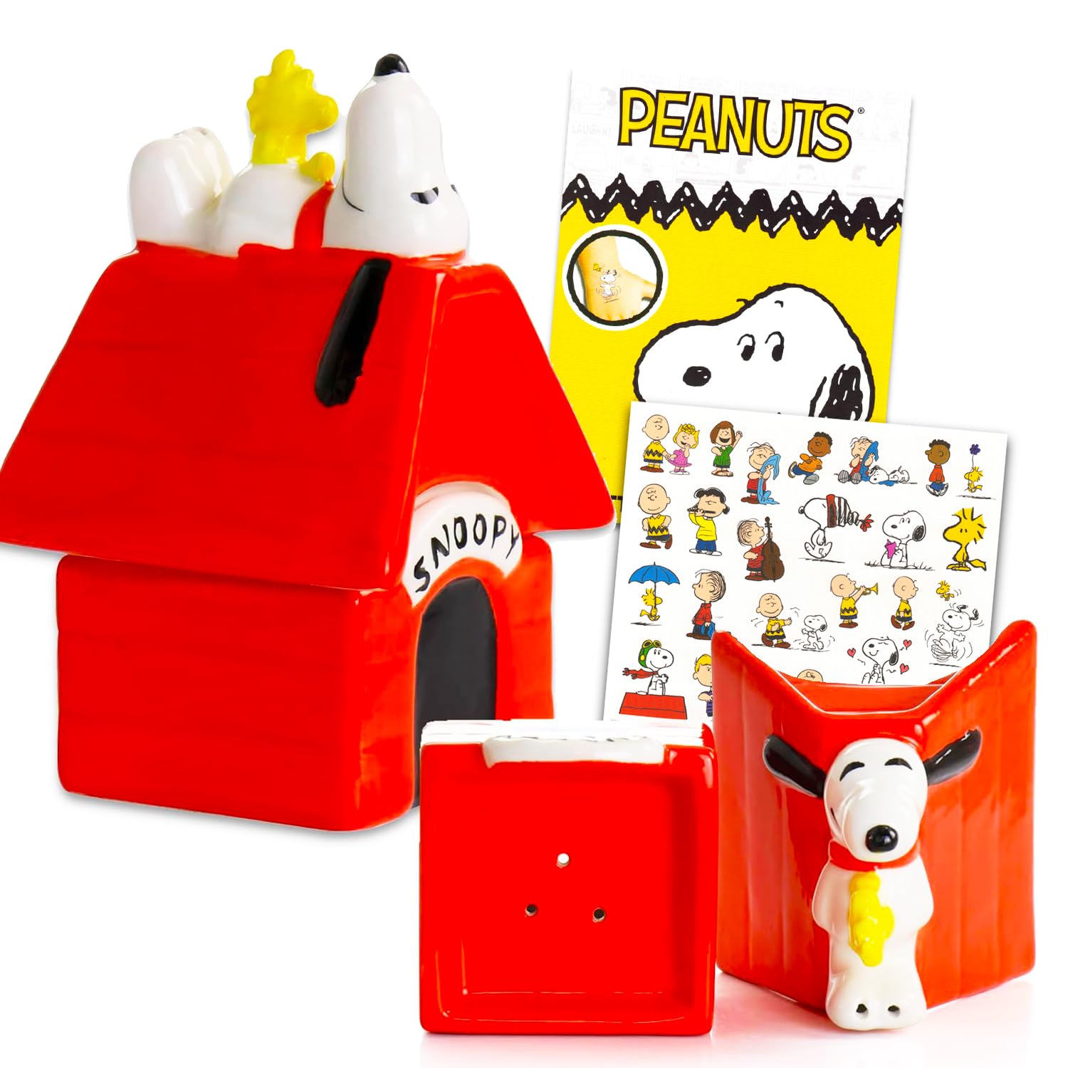 Snoopy Salt and Pepper Shakers Set - Bundle of 5.6" Snoopy and ...