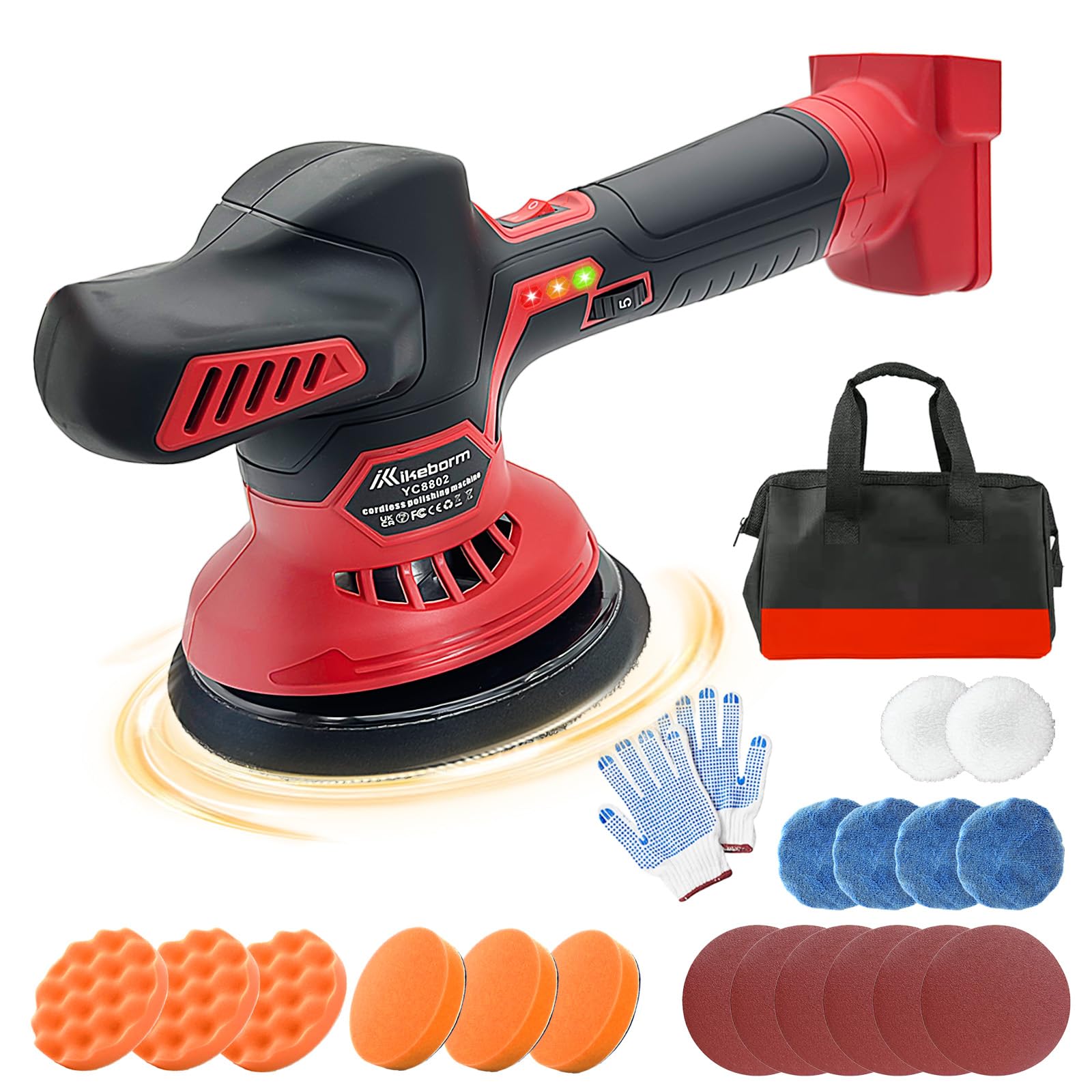 Cordless Car Buffer Polisher for Milwaukee 18V Battery 48-11-1850 with ...
