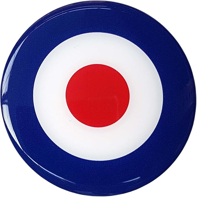 Mod Target Sticker Decal Badge Moped Scooter Resin Gel 3D Domed 75mm ...