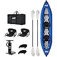 Amazon.com: Aqua Marina: Pure Air Kayak Set - Blue - Inflatable, 2 ...