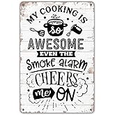 Amazon.com: Kitchen Signs Wall Decor Funny Kitchen Quote My Cooking is ...