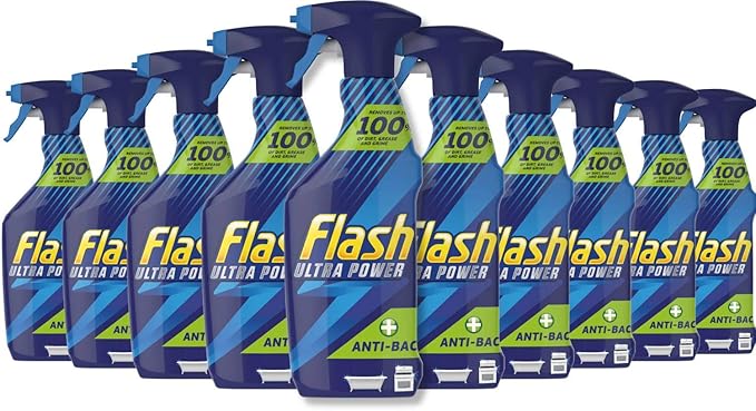 Flash Ultra Power Spray Cleaner Anti-Bacterial, Case of 10x 500 ml ...