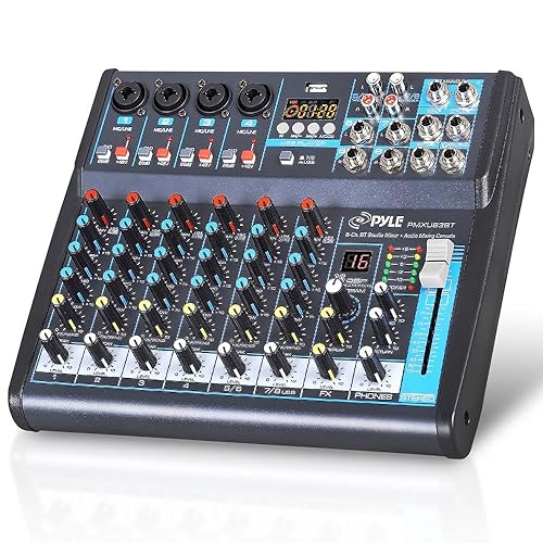 Pyle Professional Audio Mixer Sound Board Console Desk System ...