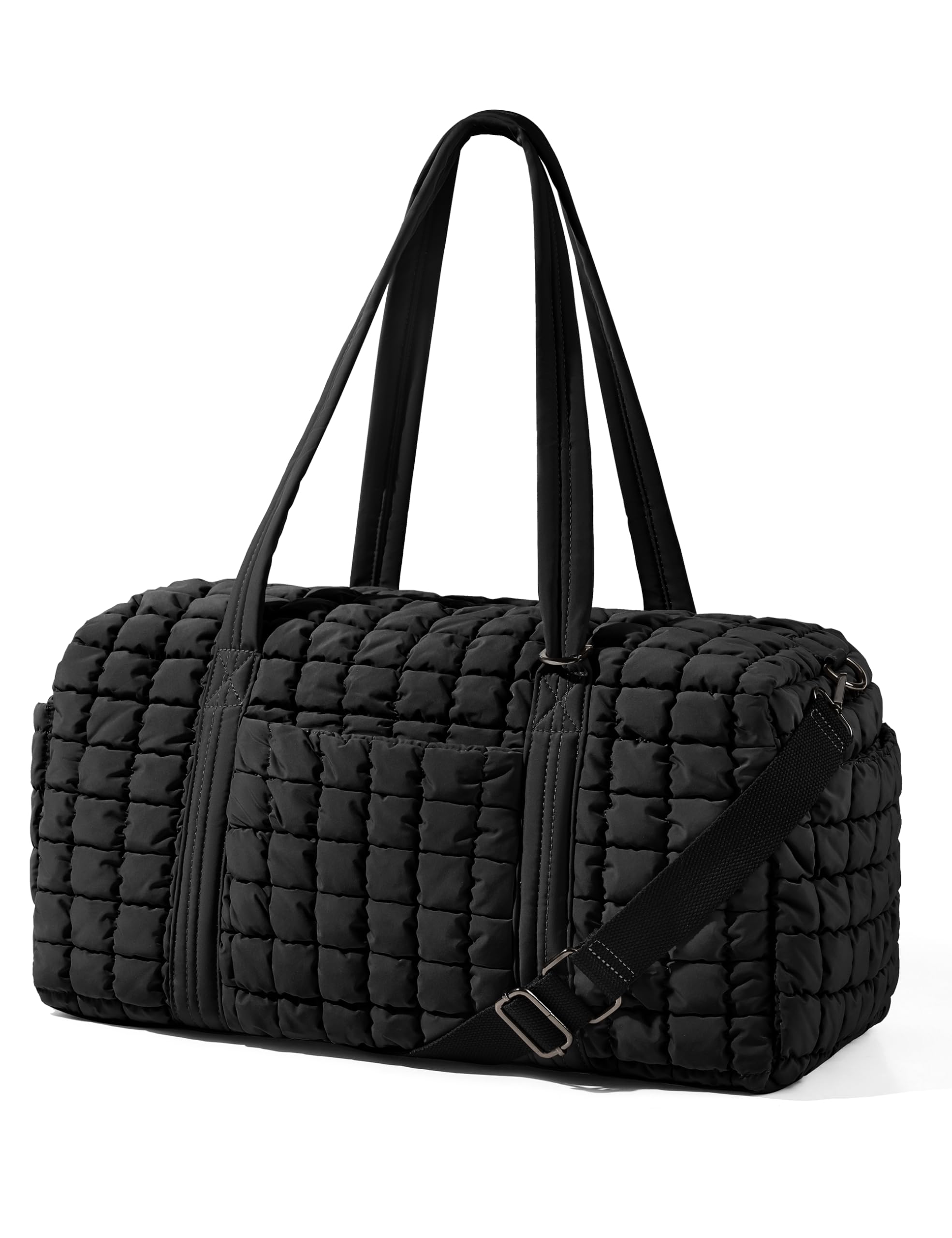 Quilted Travel Duffle Bag for Women Weekender Bag Large Puffer ...