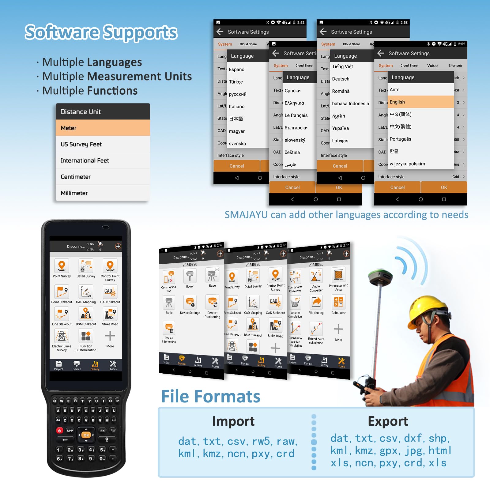 Mua Surveying Equipment, NOAA Certificated R26 V2 GNSS IMU RTK GPS ...