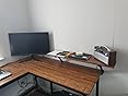 Meerveil Computer Desk, L Shaped Corner Desk Writing Station with ...