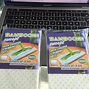 Amazon.com: Bambooee Reusable Bamboo Sweeper Sheets with Sweeper ...