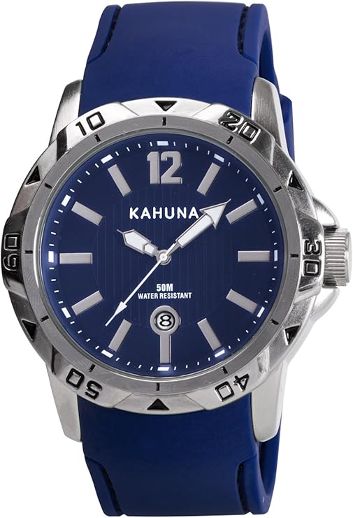 Kahuna Men's Quartz Watch with Green Dial Analogue Display and Blue ...