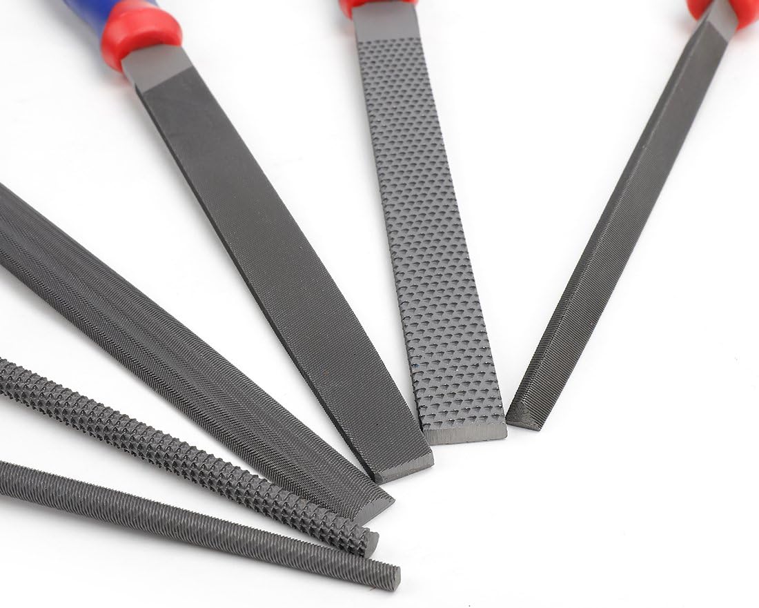 WORKPRO Wood Rasp Metal File Set 6-Piece, 200mm/8-inch Hand File, High ...